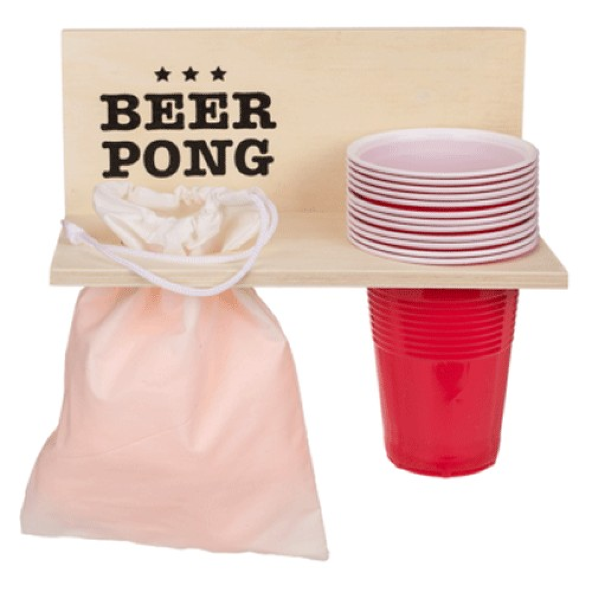 Jogo Beer Pong com suporte - Mascarilha