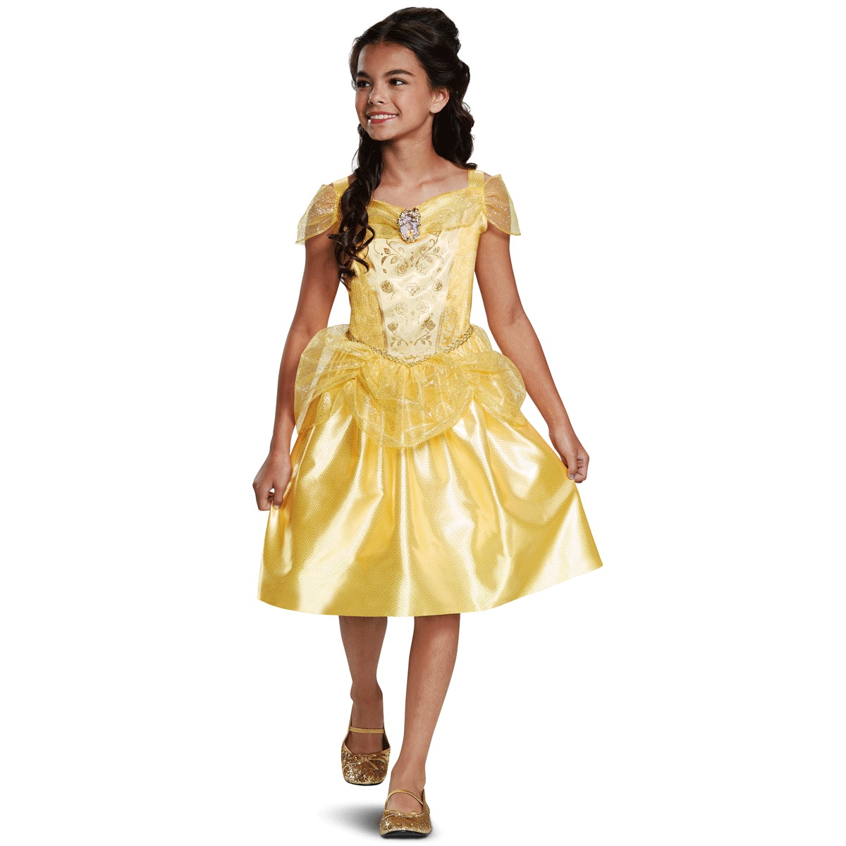 Fato Princesa Bella Oficial Menina - Mascarilha