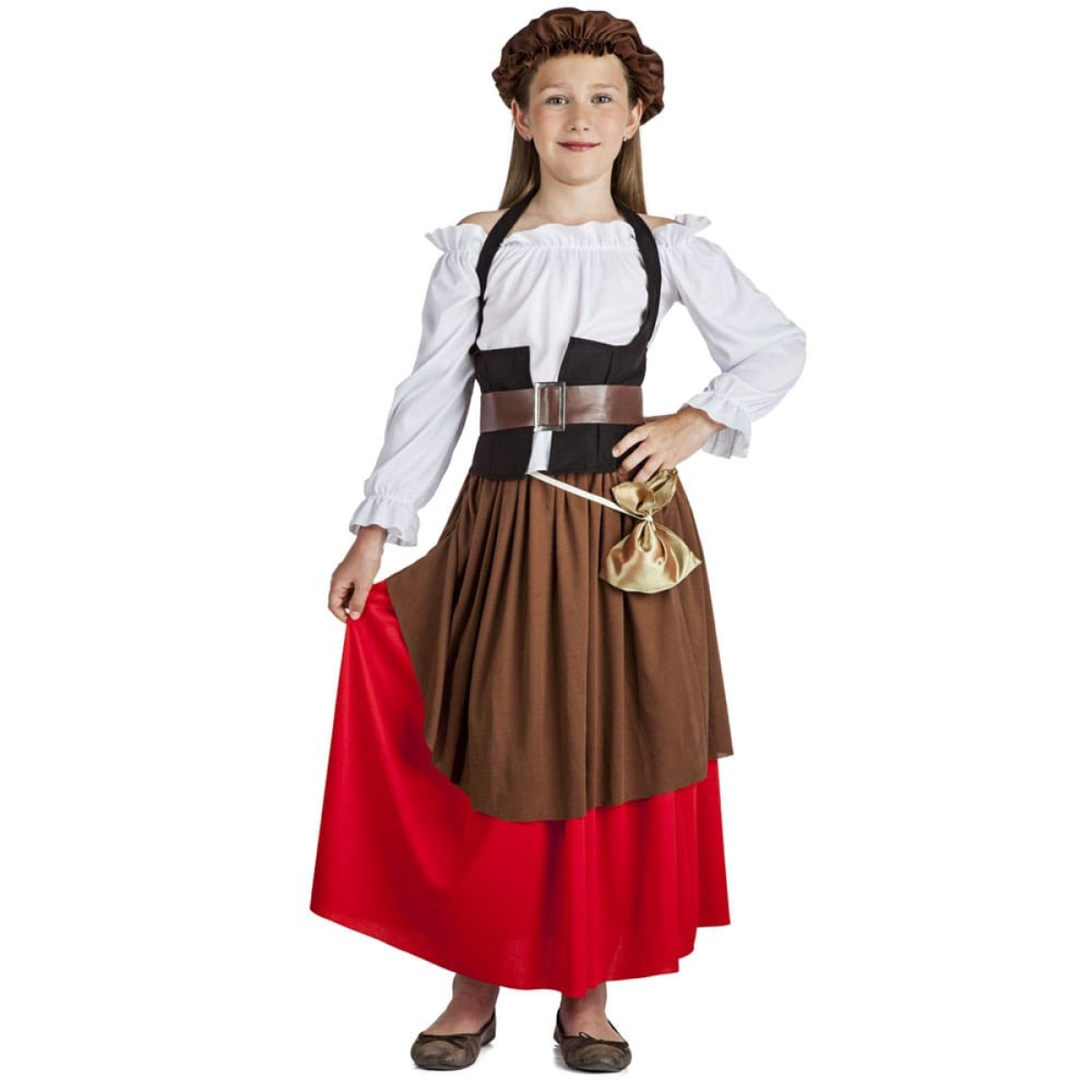 Fato a Camponesa Elegante Menina - Mascarilha