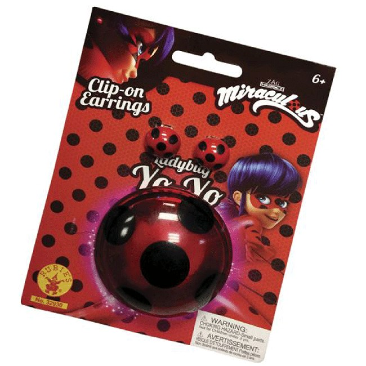 Kit LadyBug Yoyo e Brincos Oficial - Mascarilha