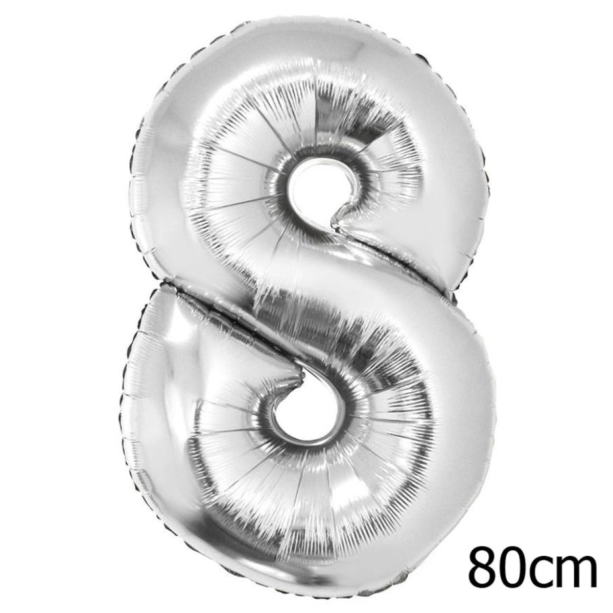 Balão Numero 8 Prata - Mascarilha