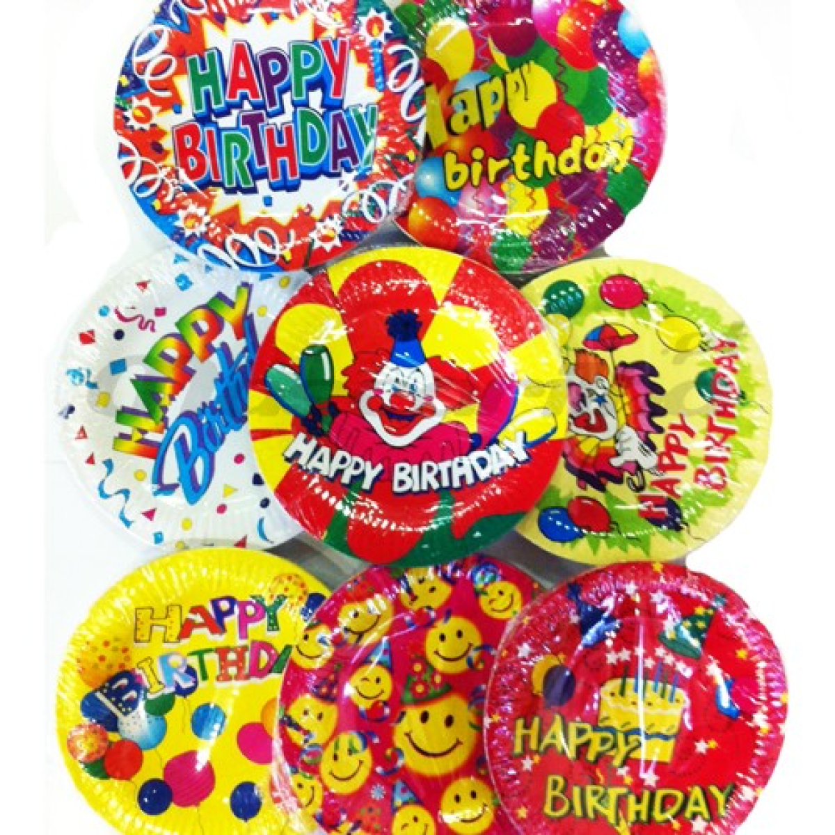 Pratos Happy Birthday Pack 10 - Mascarilha